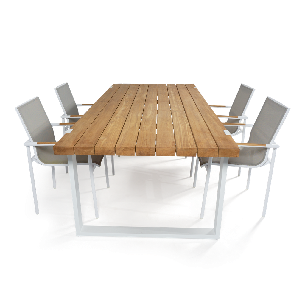 Hunter & Jasper 5pc Setting (White) | Hartley's Outdoor Living